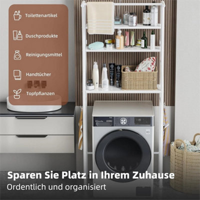 Over Washing Machine Metal Storage Rack 3 Shelves