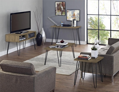 Owen Retro Office Writing Desk in Walnut Look