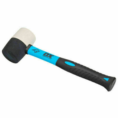 OX Combination Rubber Mallet - Non Marking Hammer with Fibreglass ...
