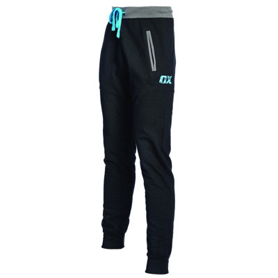 Ox Fleece Jogger Work Pants Black Jogging Bottoms - 38R