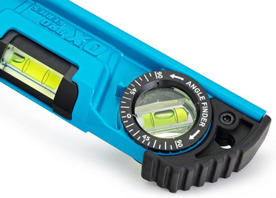 OX Pro 250mm Tough Torpedo Spirit Level with Angle Finder