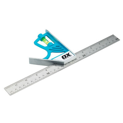 Ox Pro Magnetic Combination Square 12" (300mm) OX-P504530 | DIY at B&Q