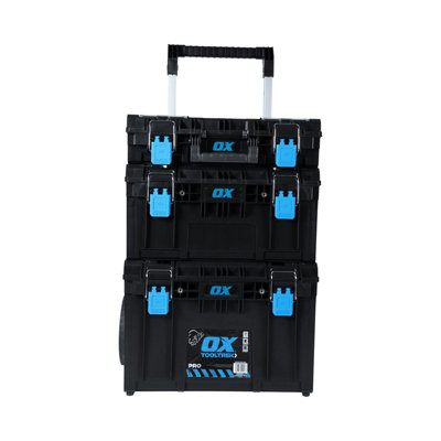 Ox Pro Tooltrek Modular Deep Tool Box + Wheeled Box + Shallow Box + x2 ...