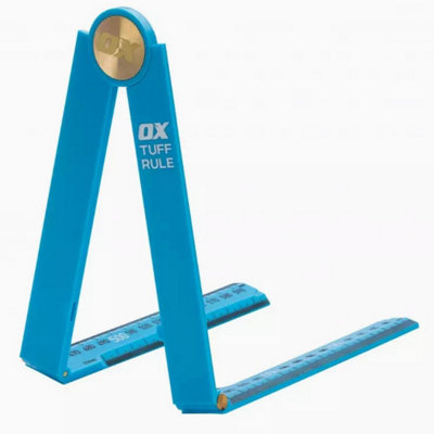 OX Tools Pro Blue Tuff Folding Rule Angle Finder Stud Spacing 600mm OX ...