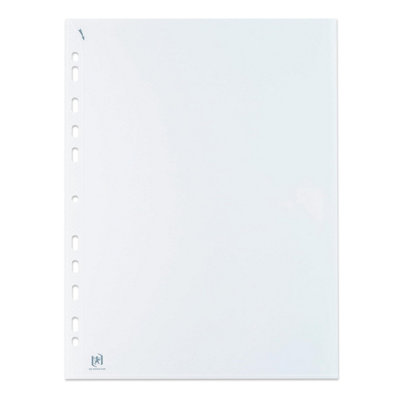 Oxford Quick' In A4 Punched Poly Pockets, Glass Clear, Box of 100 ...