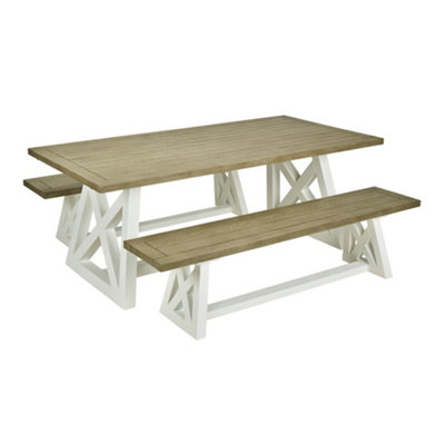 Oxford White Extending Dining Table 2m