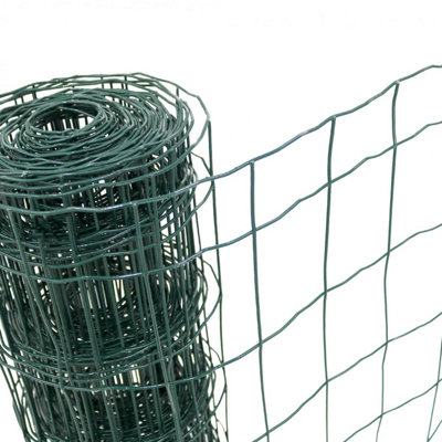 Oypla 1.2m x 10m Green PVC Coated Galvanised Steel Wire Mesh Fencing ...