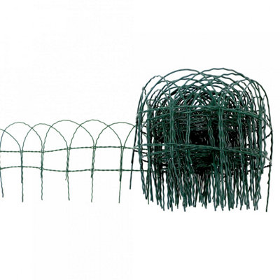 Oypla 10m x 250mm Garden Lawn Border Edging Fencing PVC Coated Wire