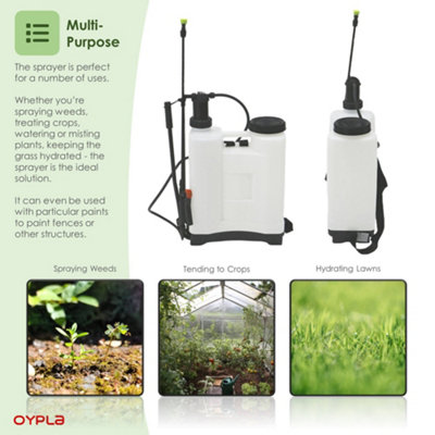 Oypla 20L 20 Litre Backpack Knapsack Pressure Crop Garden Weed Sprayer