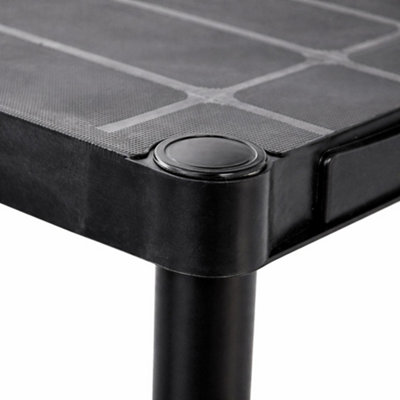 Oypla 3 Tier Black Plastic Heavy Duty Shelving Racking Storage Unit
