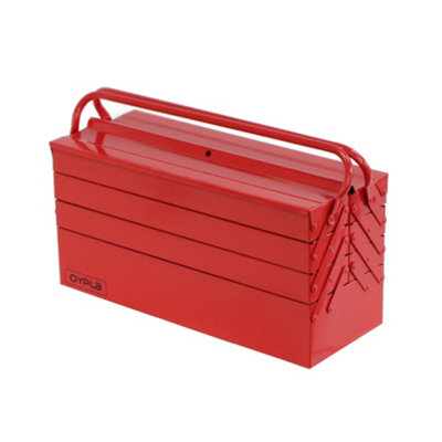 Oypla 4 Tier 7 Tray Heavy Duty Metal Cantilever Tool Box 21" / 530mm