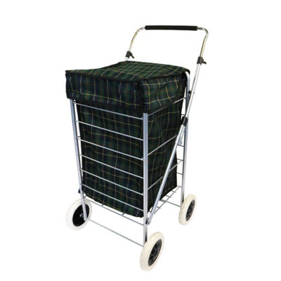 Oypla 4 Wheel Folding Shopping Trolley Bag Cart Market Laundry | DIY at B&Q