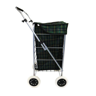 Oypla 4 Wheel Folding Shopping Trolley Bag Cart Market Laundry | DIY at B&Q
