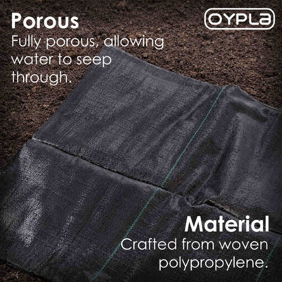 Oypla 4m x 10m Heavy Duty Weed Control Ground Cover Membrane Sheet