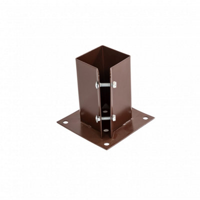 Oypla 4x Heavy Duty Bolt Down Fence Post Shoe Grip Holder - 75 x 75mm