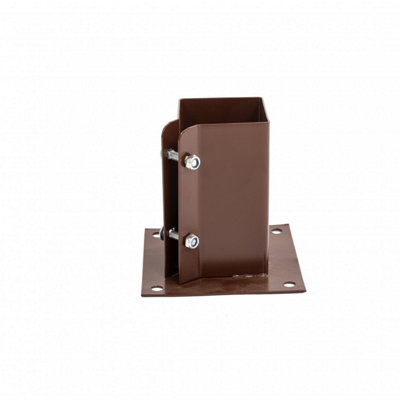 Oypla 4x Heavy Duty Bolt Down Fence Post Shoe Grip Holder - 75 x 75mm