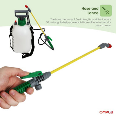 Oypla 5L 5 Litre Pump Action Pressure Crop Garden Weed Sprayer