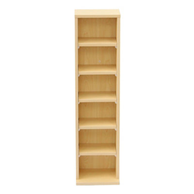 Oypla 6 Tier Beech Wooden CD Game Book Shelf Storage Tower Rack - Fits ...