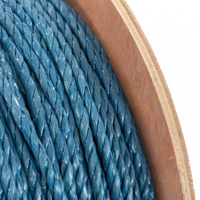 Oypla 6mm x 500m Blue Heavy Duty Poly Rope Coils Polypropylene PP