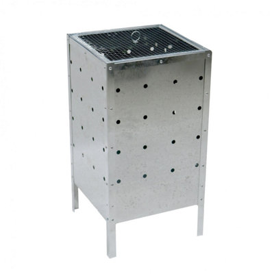 Oypla 90L Square Garden Galvanised Incinerator Fire Bin Rubbish Pit ...