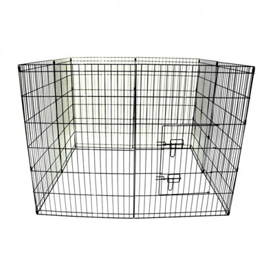 Oypla 91cm Large Folding Pet Dog Rabbit Run Play Pen Cage Enclosure Fence