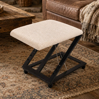 Oypla Adjustable Folding Cushion Padded Footstool Foot Leg Rest