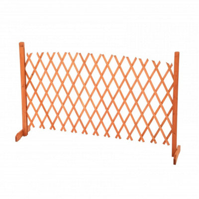 Oypla Arched Expanding Freestanding Wooden Trellis Fence Garden Screen
