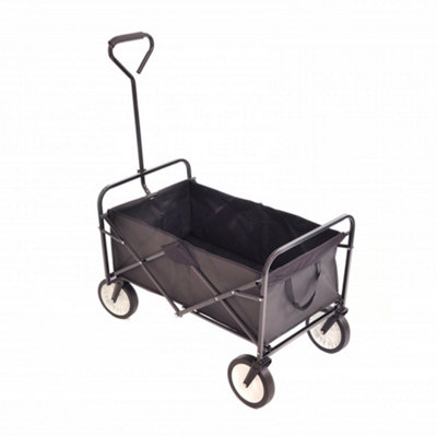 Oypla Black Heavy Duty Foldable Garden Festival Trolley Folding Cart ...