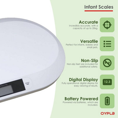 Oypla Digital Electronic 20kg Baby Infant Pet Midwife's Weighing ...