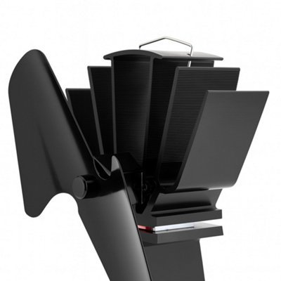 Oypla Eco-Friendly Heat Powered Log Burner Fireplace Stove Top Fan