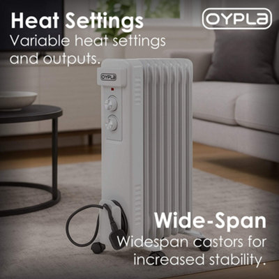 Oypla Electrical 2000W 9 Fin Portable Oil Filled Radiator Electric Heater