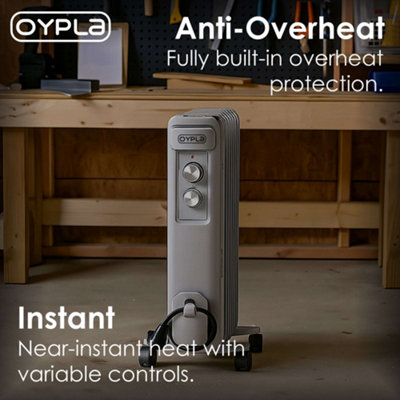 Oypla Electrical 2000W 9 Fin Portable Oil Filled Radiator Electric Heater