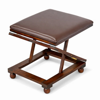 Oypla Folding Leather Cushion Padded Footstool Foot Leg Rest