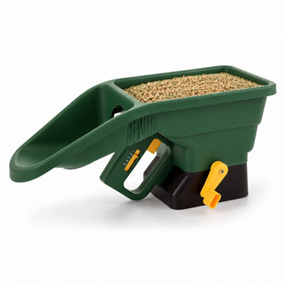 Oypla Green Handheld Garden Lawn Grass Feed Seed Fertiliser Spreader ...