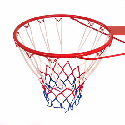 Oypla Heavy Duty Wall Mounted Full Size Red Basketball Hoop Rim and Net ...