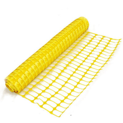 Oypla Heavy Duty Yellow Safety Barrier Mesh Fencing 1mtr x 15mtr | DIY ...