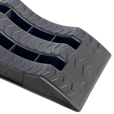 Oypla Pack of 2 Heavy Duty 3 Step Non-Skid Caravan Levelling Ramps Blocks