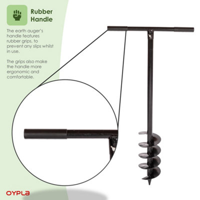 Oypla Post Hole Fence Manual Hand Drill Digger Earth Auger 150mm 6 ...
