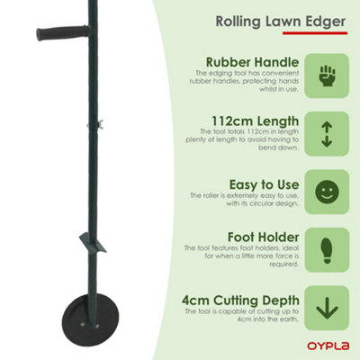 Rolling lawn edger tool store