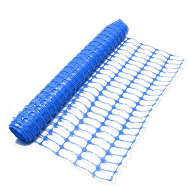Oypla SafeNet Heavy Duty Blue Safety Barrier Mesh Fencing 1mtr x 50mtr ...