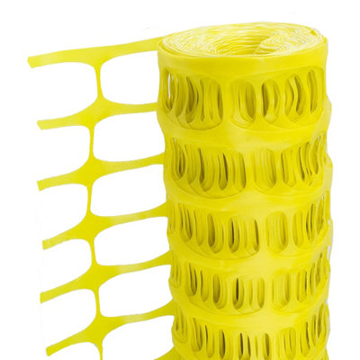 Oypla Safenet Heavy Duty Yellow Safety Barrier Mesh Fencing 1mtr x 50mtr