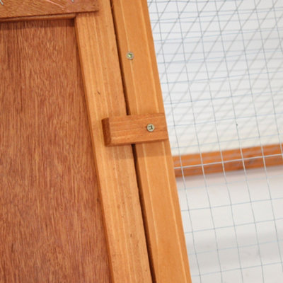 Oypla Wooden Outdoor Triangle Rabbit Guinea Pig Pet Hutch Run Cage