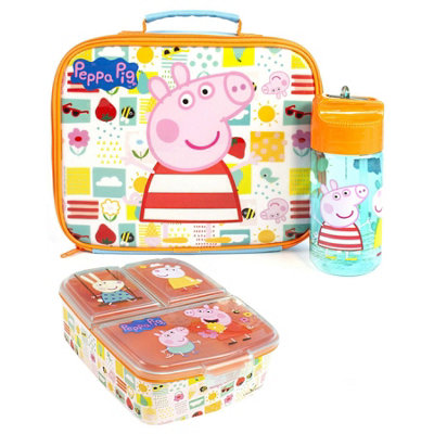 pa Pig Lunch Bag Set Blue/Orange (One Size)