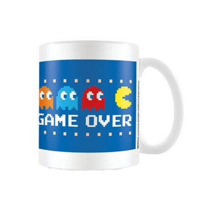 Pac-Man Game Over Mug White/Blue (One Size) | DIY at B&Q