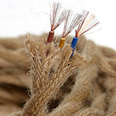Pack 10m Hemp rope 3 Core Cable 3 Core Cables, Electric wire 3 Core ...