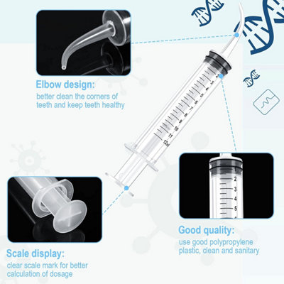 pack 12ml syringe/glue injection/dental irrigation syringe disposable ...