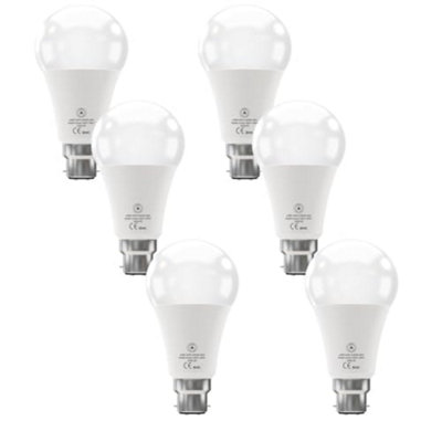 Pack 6 - LED Bayonet A95-9Gmm Diameter 22W (100W Equivalent) Cool White ...