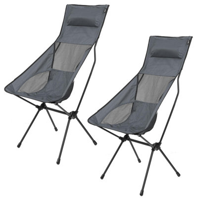 Pack Away Outdoor Chair with Carry Bag (Gray) Pack of 2