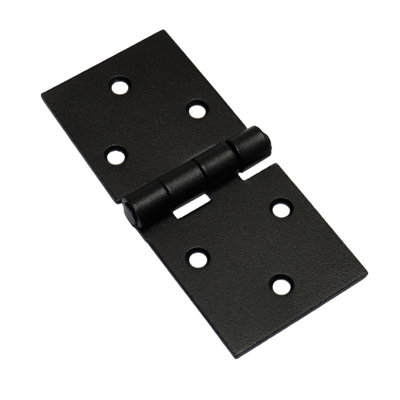 Pack of 1 x 100 Backflap Hinge Black, Steel Back Flap Hinges, Weather ...
