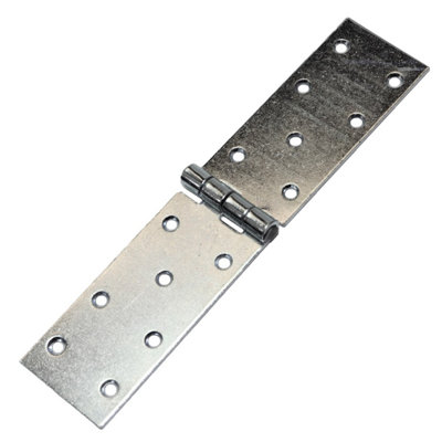 Pack of 1 x 200 mm Backflap Hinge Galvanised, Silver Steel Back Flap Hinges, Weather Resistant ...